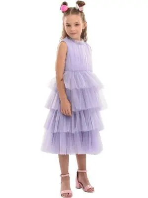 TULLEEN Farvue Tiered Dress - Purple