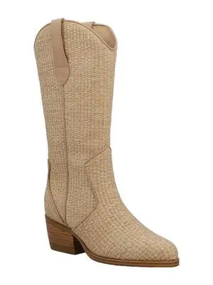 Mia Jenah Woven Cowboy Boot - Natural