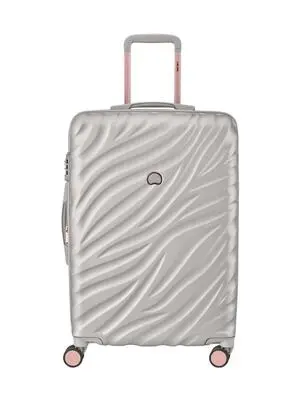 DELSEY PARIS Alexis Hardside 25-inch Checked Spinner Luggage - Platinum/rose Gold
