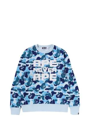 A BATHING APE Abc Camo Asnka Crewneck - Blue