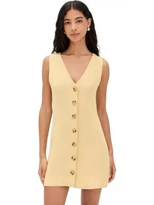 LE BOP Charlotte Vest Mini Dress - Yellow