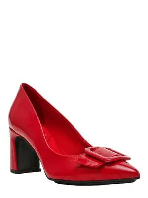 Anne Klein Bentley Buckle Pump - Deep Red