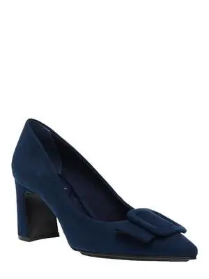 Anne Klein Anne Klein Bentley Buckle Pump Navy