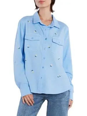 BILLY T Daisy Meadow Embroidered Shirt - Dutch Canal