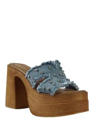 CANDIE'S Frankie Platform Sandal - Denim