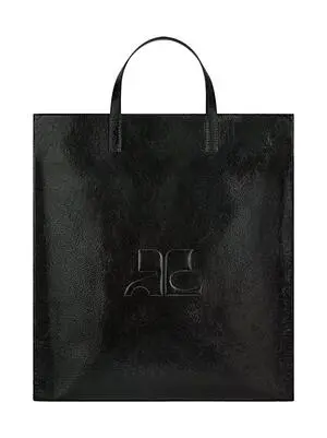 COURREGES Naplack Tote Bag - Black
