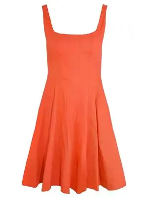 Staud Wells Midi Dress - Orange
