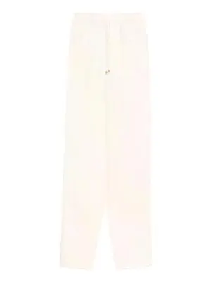 Elisabetta Franchi Diamond-jacquard Satin Trousers - Neutrals