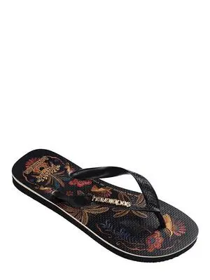 Havaianas Farm Classic Nature Flip Flop Sandals - Black