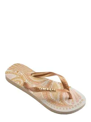 Havaianas Farm Papillon Flip Flops - Golden