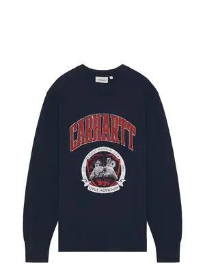 Carhartt Work In Progress Library College Crew Neck Sweatshirt - Ink