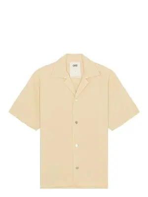 Oas Bodega Canvas Camp Shirt - Beige