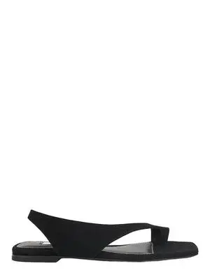TOTEME Suede Thong Sandals - Black