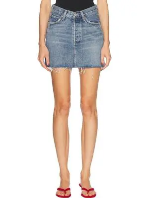 AGOLDE V-waist Mini Skirt - Fairway
