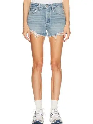 AGOLDE Parker Cut-off Denim Short - Animate
