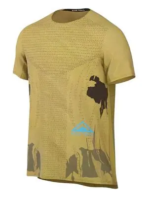 Nike Dri-fit Rise 365 Gold Trail Running T-shirt - Green