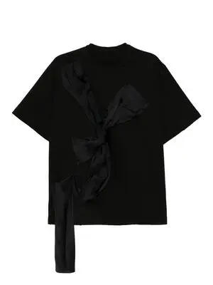 JNBY Bow-embellished T-shirt - Black
