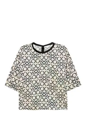 Zuhair Murad Subtitle-printed Charmeuse T-shirt - Neutrals