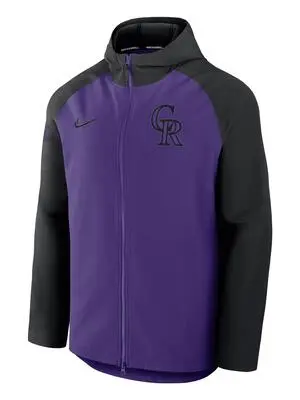 Nike Colorado Rockies Authentic Collection Therma Full-zip Jacket - Purple