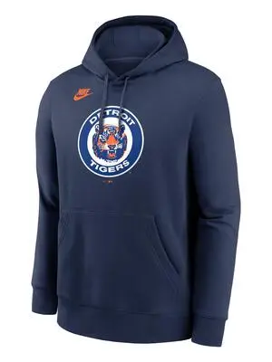 Nike Detroit Tigers Cooperstown Logo Club Mlb Pullover Hoodie - Blue