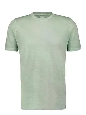 120% Lino Textured T-shirt - Green