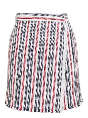 Thom Browne Skirt-effect Striped Jacquard Shorts - Multicolor