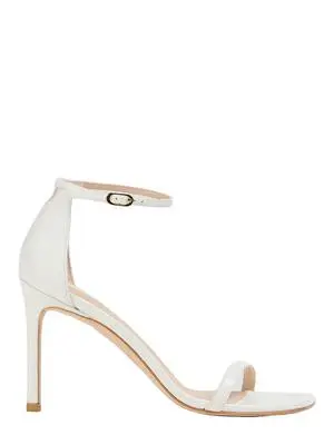 STUART WEITZMAN Amelina 95 Leather Sandals - White