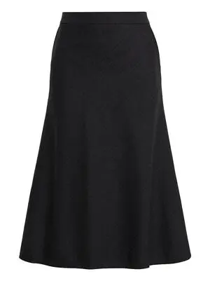 Thom Browne Herringbone Wool Midi Skirt - Charcoal
