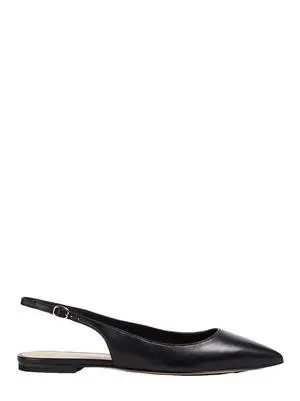 STUART WEITZMAN Mara Leather Slingback Flats - Black
