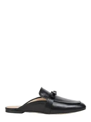STUART WEITZMAN Emma Bow-detailed Leather Slippers - Black