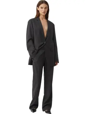 Veronica De Piante Avery Striped Trousers - Gray
