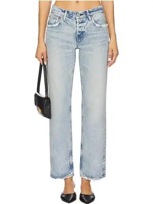 Moussy Vintage Wildwood Straight Low Jeans - Blue