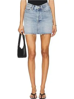 AGOLDE V-waist Mini Skirt - Blue