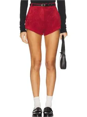Amanda Uprichard Amanda Uprichard X REVOLVE Kelso Suede Short Red