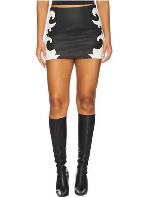 YELLOW THE LABEL Mountain Mini Skirt - Black