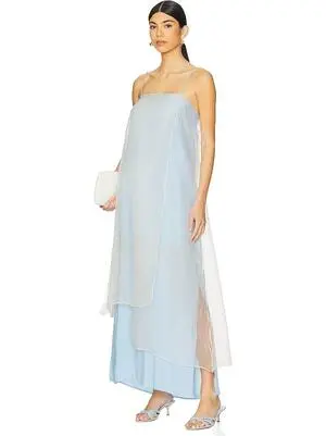 SWF Sheer Slip Maxi Dress - Sky Blue