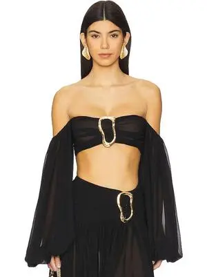 MICHAEL COSTELLO X Blair Crop Top - Black