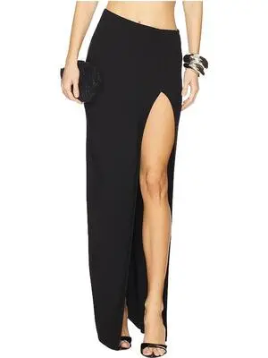 MICHAEL COSTELLO X Aliz Maxi Skirt With Slit - Black