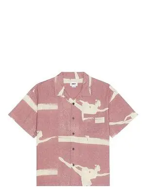 Obey Jacques Woven Shirt In Pink - Mauve Multi