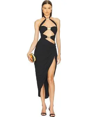 MICHAEL COSTELLO X Chelsie Midi Dress - Black