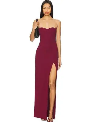 CAMILA COELHO Nova Maxi Dress - Oxblood