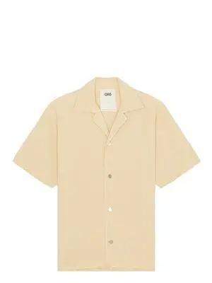 Oas Bodega Canvas Camp Shirt - Beige