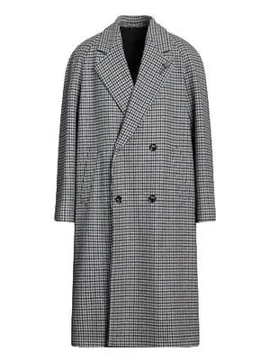 LARDINI Wool And Cashmere Houndstooth Coat - Beige