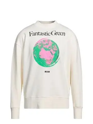 MSGM Cotton Fleece Sweatshirt - White
