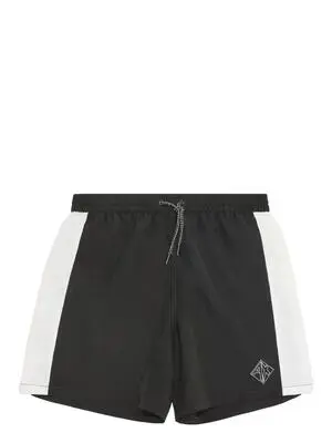 Armani Exchange Logo-embroidered Swim Shorts - Black
