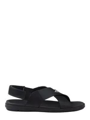 Prada Cross-strap Sandals - Black