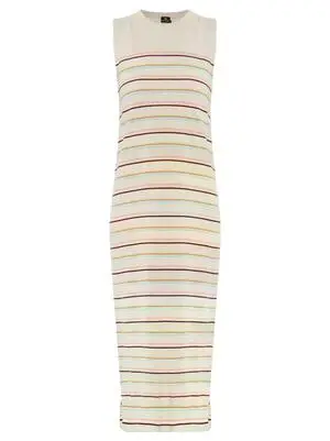 Paul Smith Striped Midi Dress - Neutrals