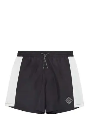 Armani Exchange Logo-embroidered Swim Shorts - Blue