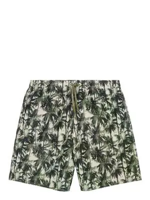 Armani Exchange Floral-print Swim Shorts - Green