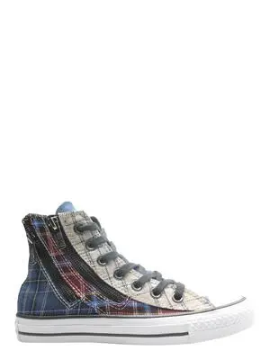 CONVERSE Chuck Taylor All Star Double Zip High Top Sneakers - White/deep Bordeaux